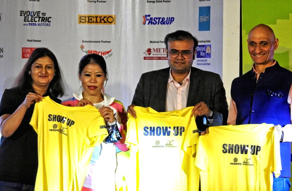Boxer Mary Kom at the countdown press conference