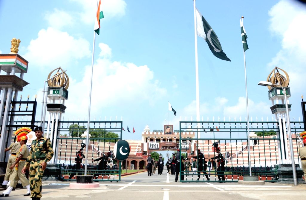 A view of the India-Pakistan Attari-Wagah border