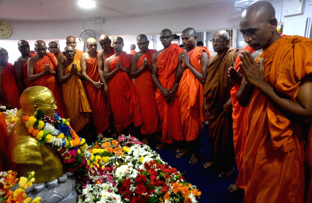 Buddhist monks pay tribute to Dr. BR Ambedkar