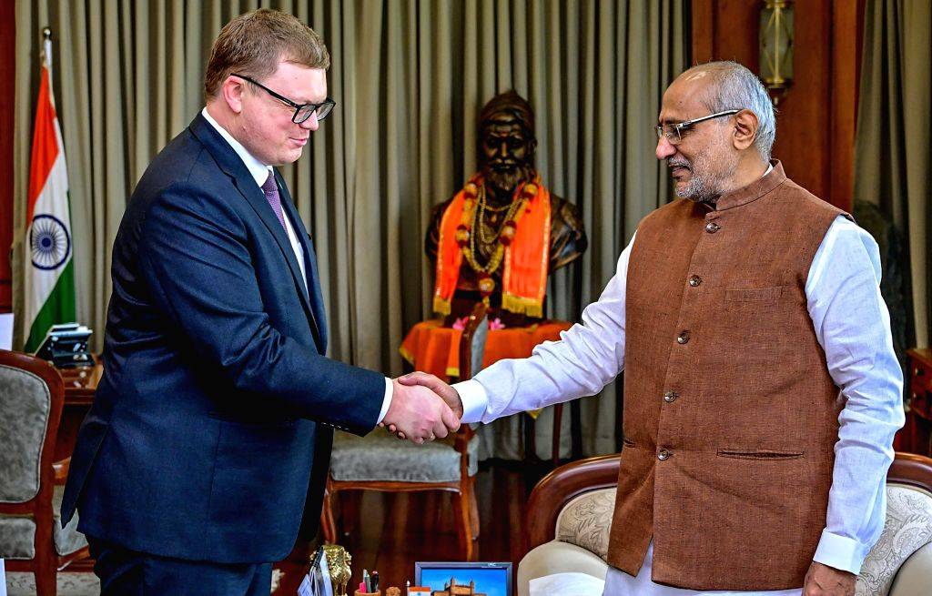 C.P. Radhakrishnan meets Aliaksandr Matsukou