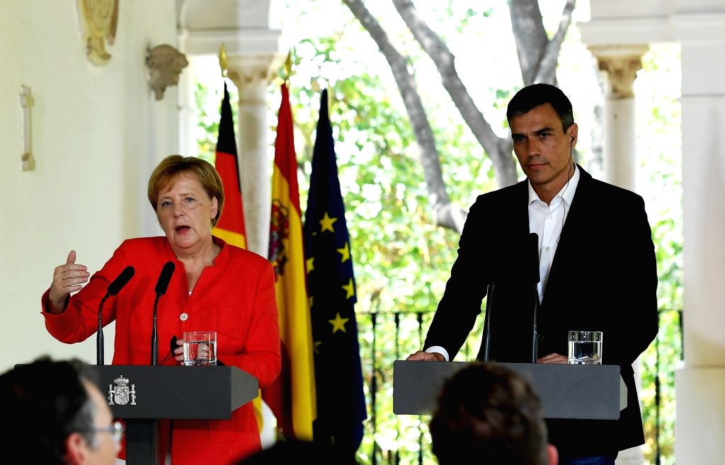 SPAIN-CADIZ-PM-GERMANY-MERKEL-PRESS CONFERENCE