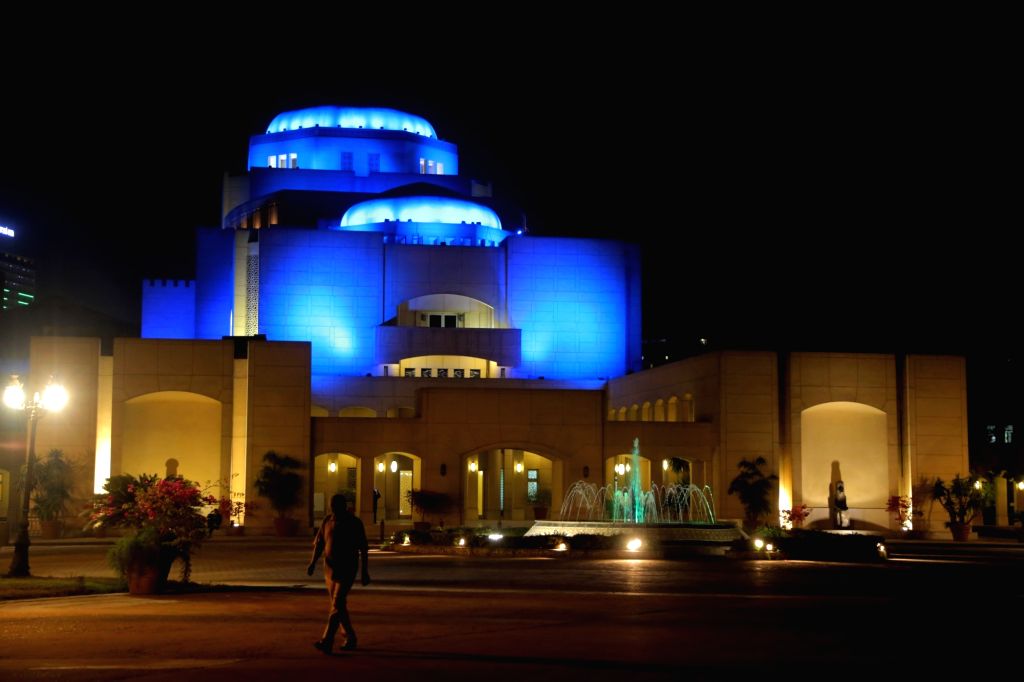 EGYPT-CAIRO-WORLD AUTISM AWARENESS DAY-ILLUMINATION