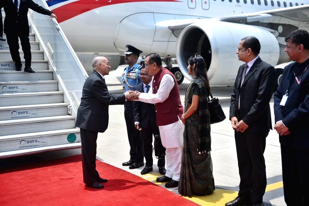 Cambodian King Norodom Sihamoni arrives in India on maiden state visit