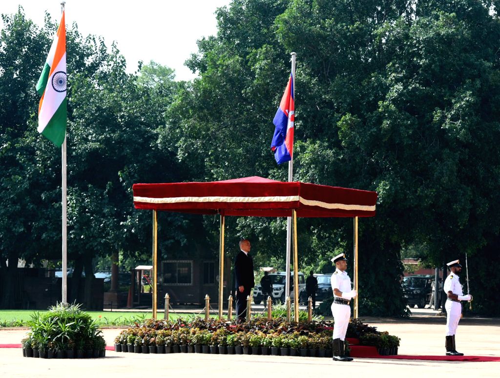 Cambodian King Norodom Sihamoni being accorded a Guard of Honour during ...