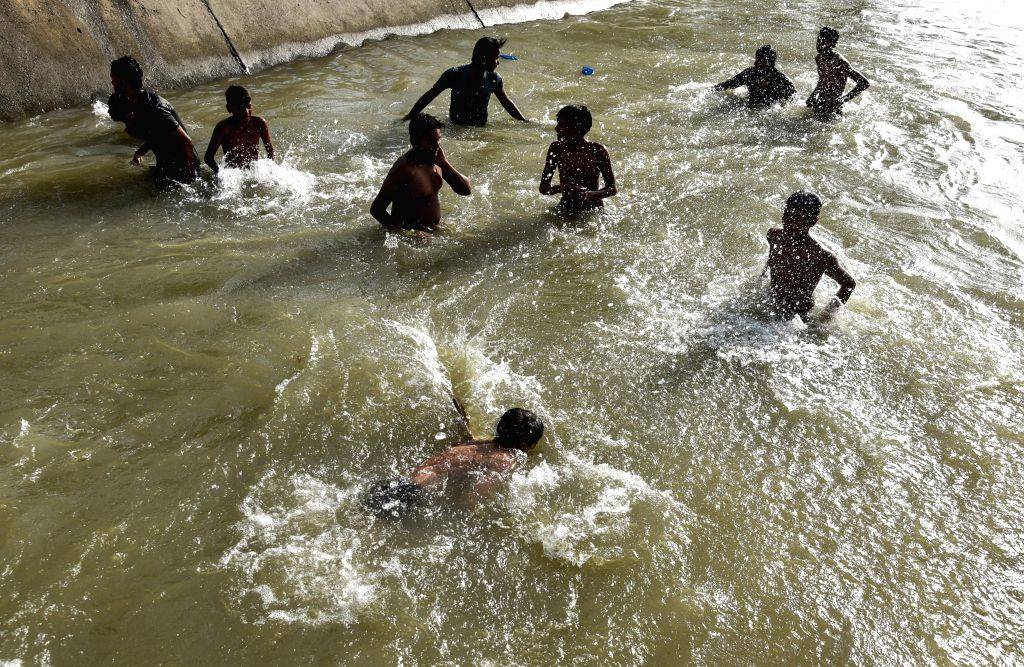 Canal Dip Offers Respite on Sweltering Summer Day in Amritsar