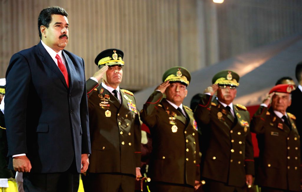 Nicolas Maduro attending the transfer of power of the Defense Ministry