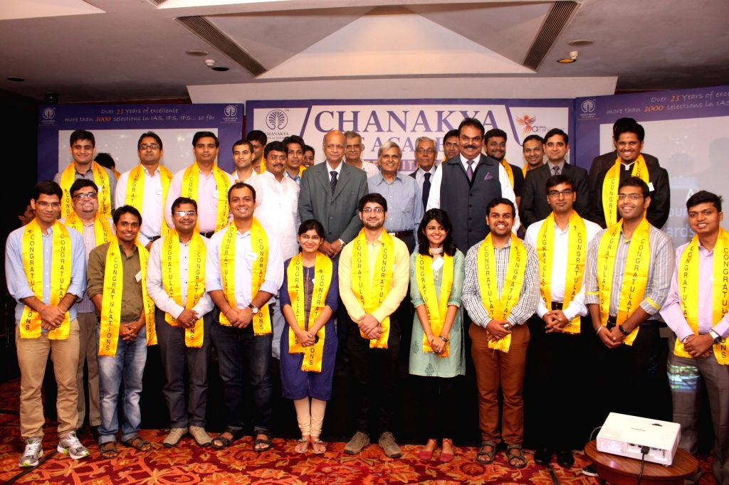 Justice Arijit Pasayat with the candidates who cleared UPSC 2014-15 exams