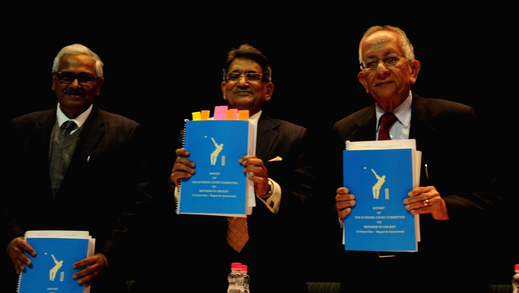 R M Lodha during a press conference