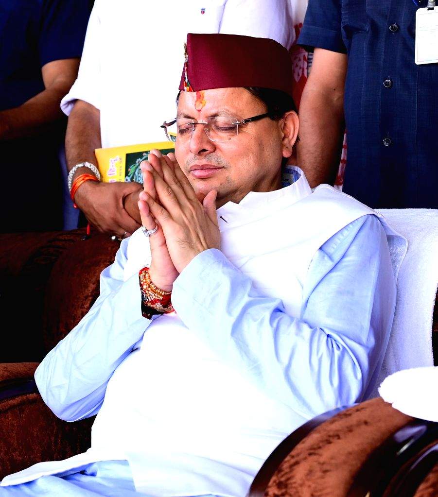 Uttarakhand Chief Minister Pushkar Singh Dhami during the Bagwal fair ...