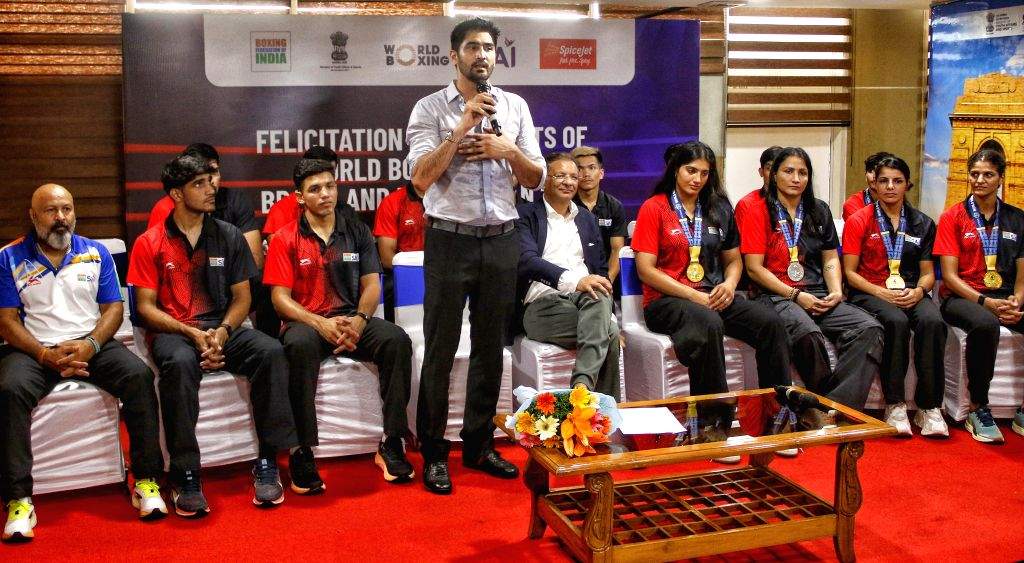 Champion Boxers Felicitated for World Cup Success