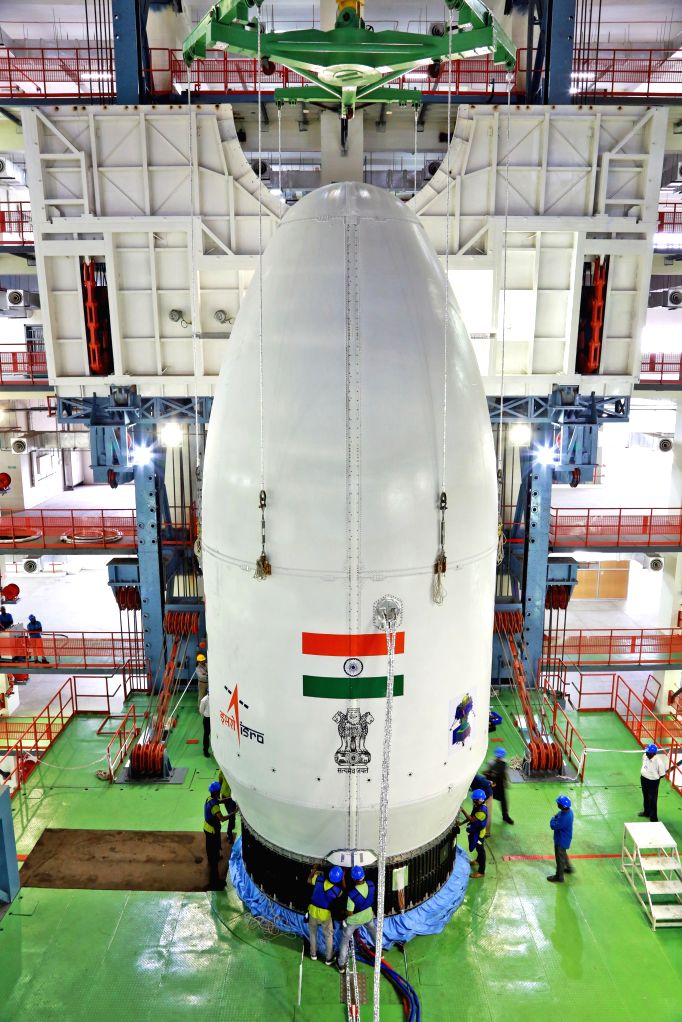 Chandrayaan-3 spacecraft mated at top of India's heavy lift rocket LVM3
