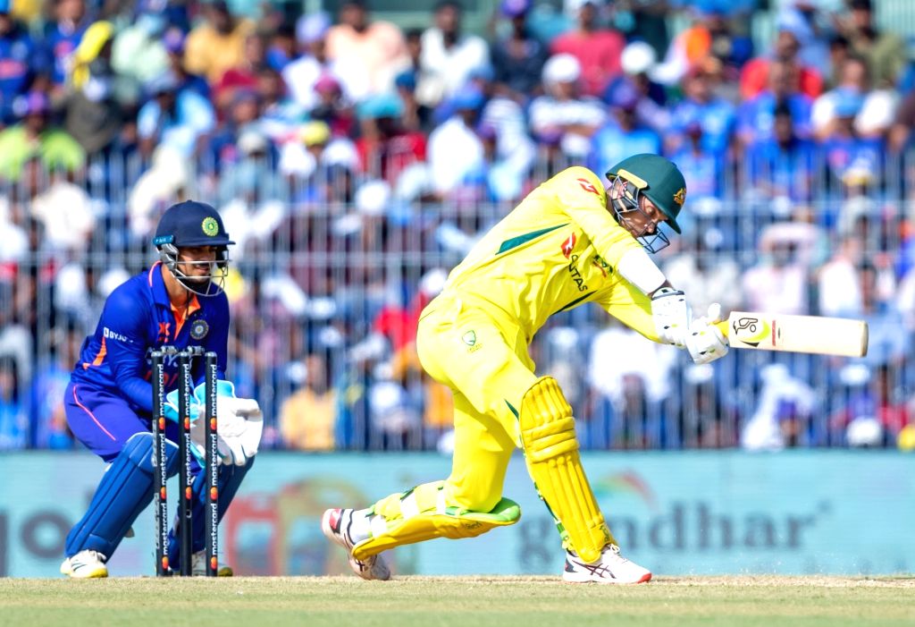 Australian player Alex Carry during the third ODI match.