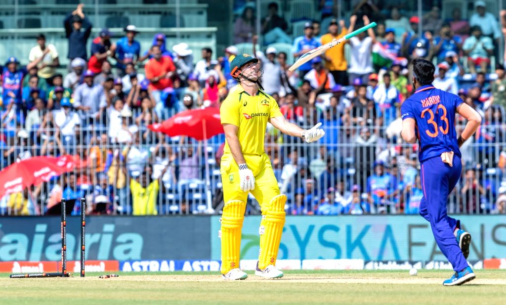 Australian player Mitchell Marsh during the third ODI match