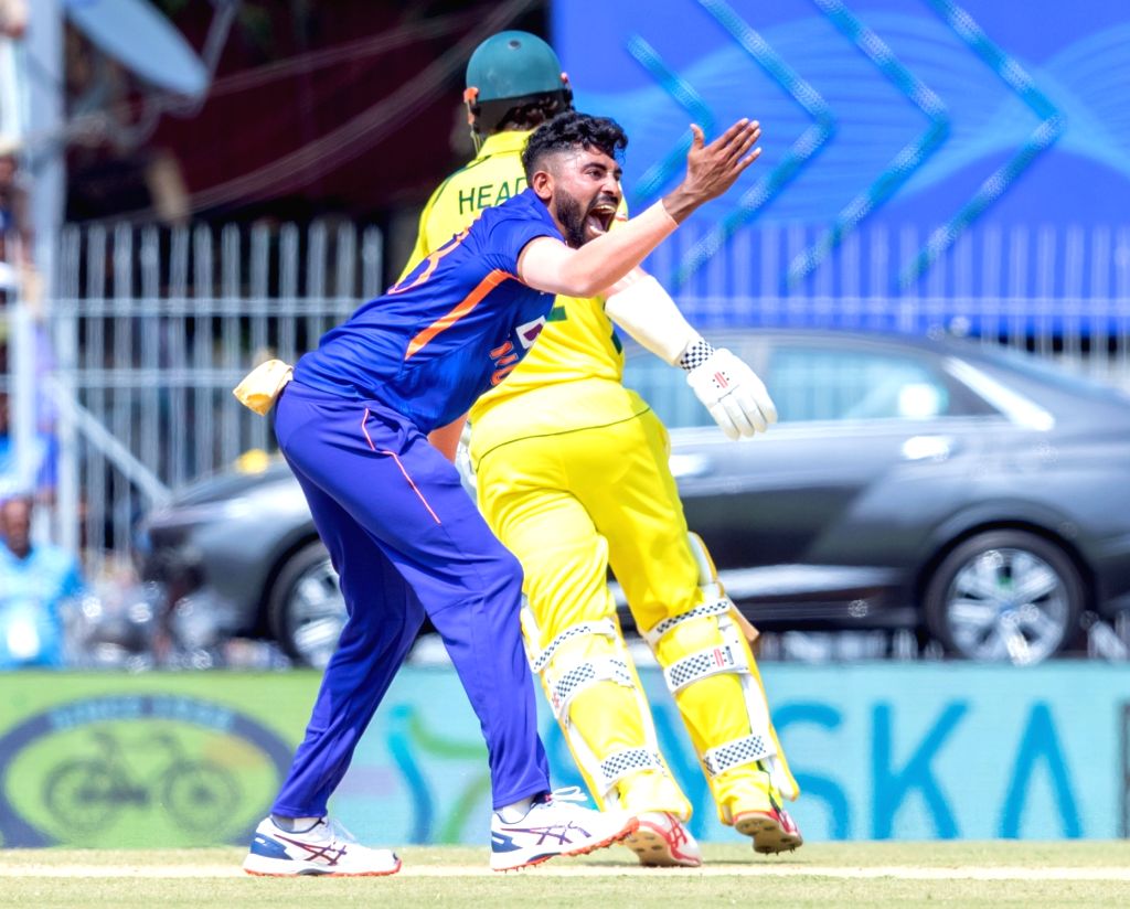 Indian bowler Mohammed Siraj during the third ODI match