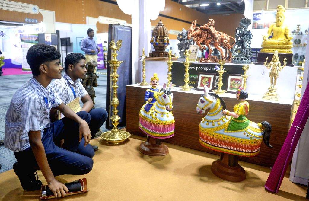 Chennai : People visit an exhibition during the World Tamil Diaspora ...