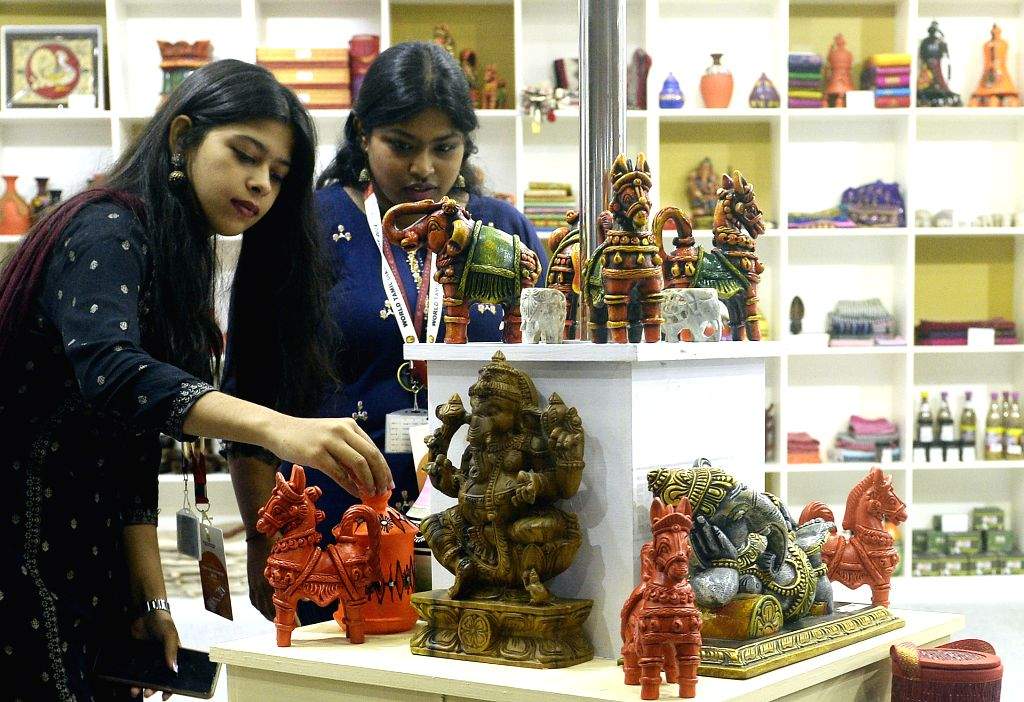 Chennai : People visit an exhibition during the World Tamil Diaspora ...