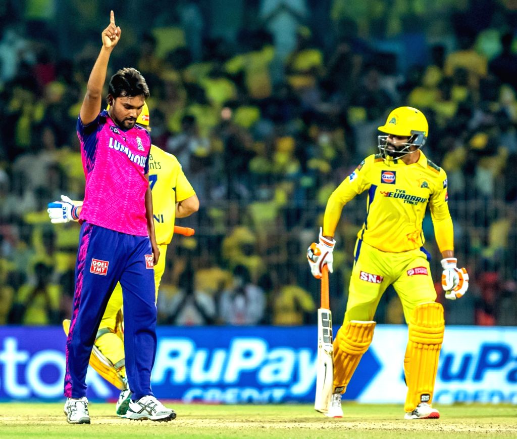 Rajasthan Royals bowler Sandeep Sharma celebrates after winning the IPL ...