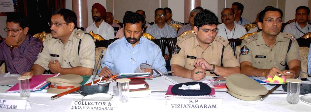 A review meeting with state district collectors and police department