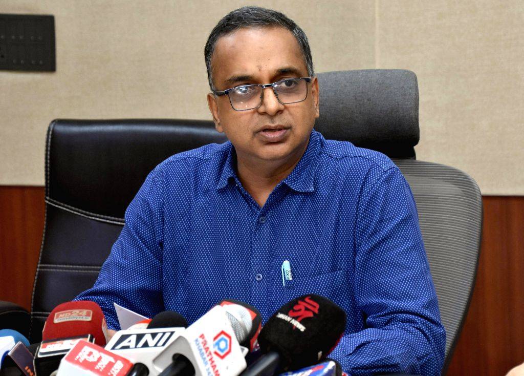 Chief Electoral Officer of Assam, Anurag Goel, addresses a press meet