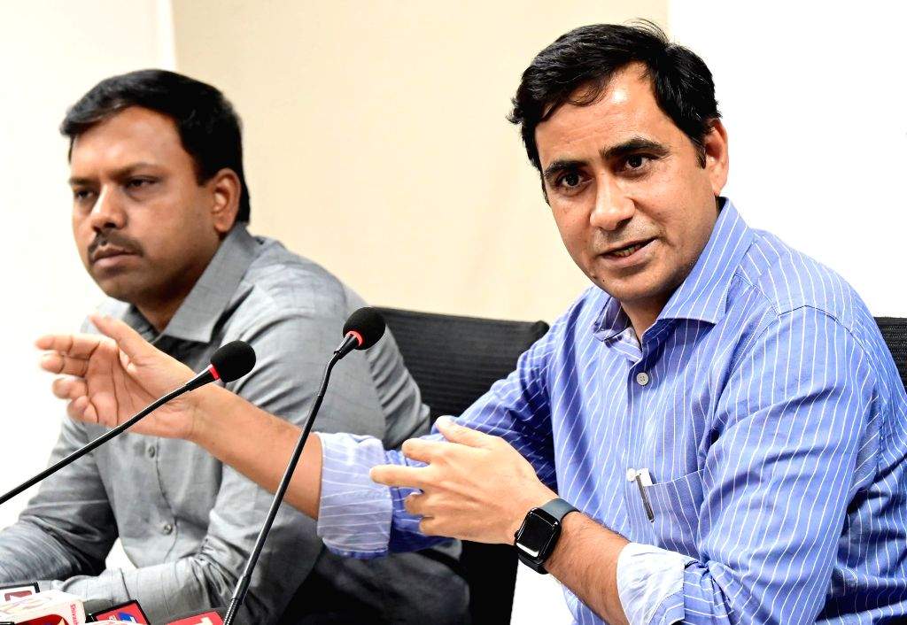 Chief Electoral Officer of Karnataka Manoj Kumar Meena addresses a ...