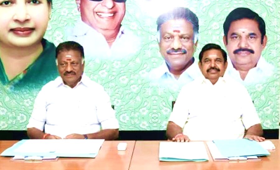 Free Photo :Chief Minister Edappadi K Palaniswami with Deputy Chief ...