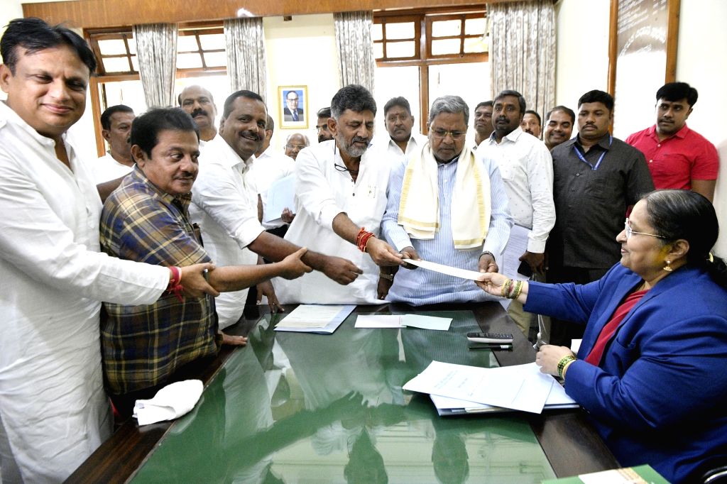 Chief Minister M Siddaramaiah along with Deputy Chief Minister DK ...