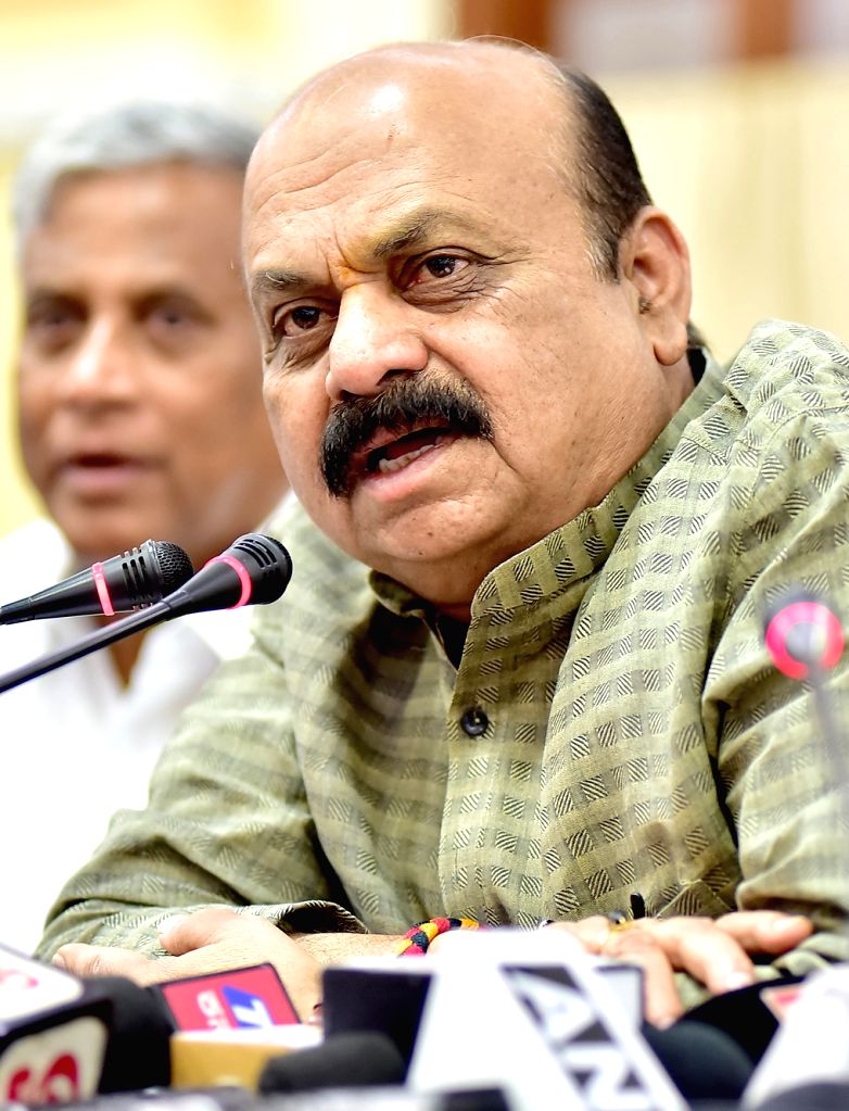 :Bengaluru:Chief Minister of Karnataka Basavaraj Bommai addressing a ...