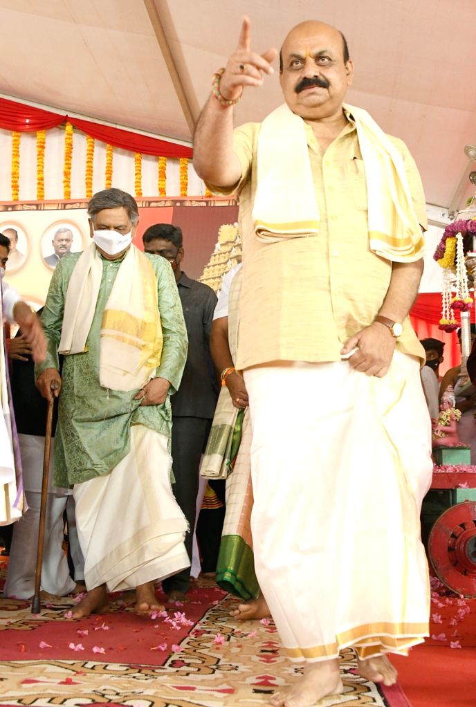 : Chief Minister of Karnataka Basavaraj Bommai with Former CM and ...