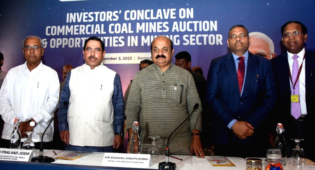 :Bengaluru:Basavaraj Bommai with Union Minister Prahlad Joshi and ...