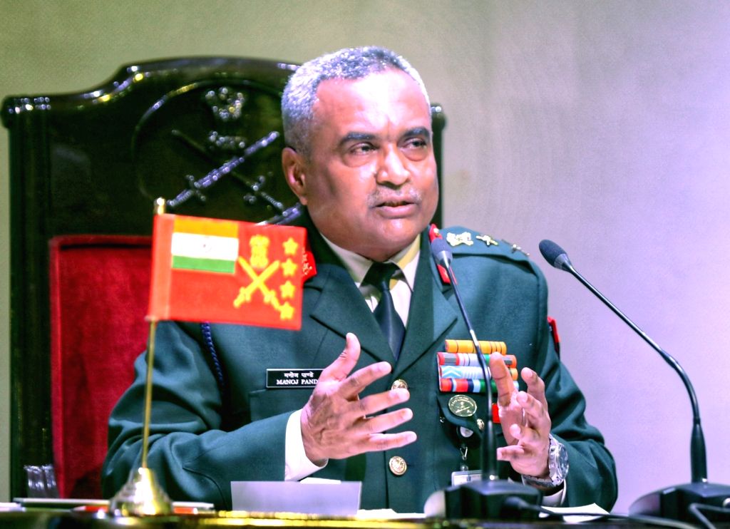 Chief of Army Staff General Manoj Pande addresses a press conference