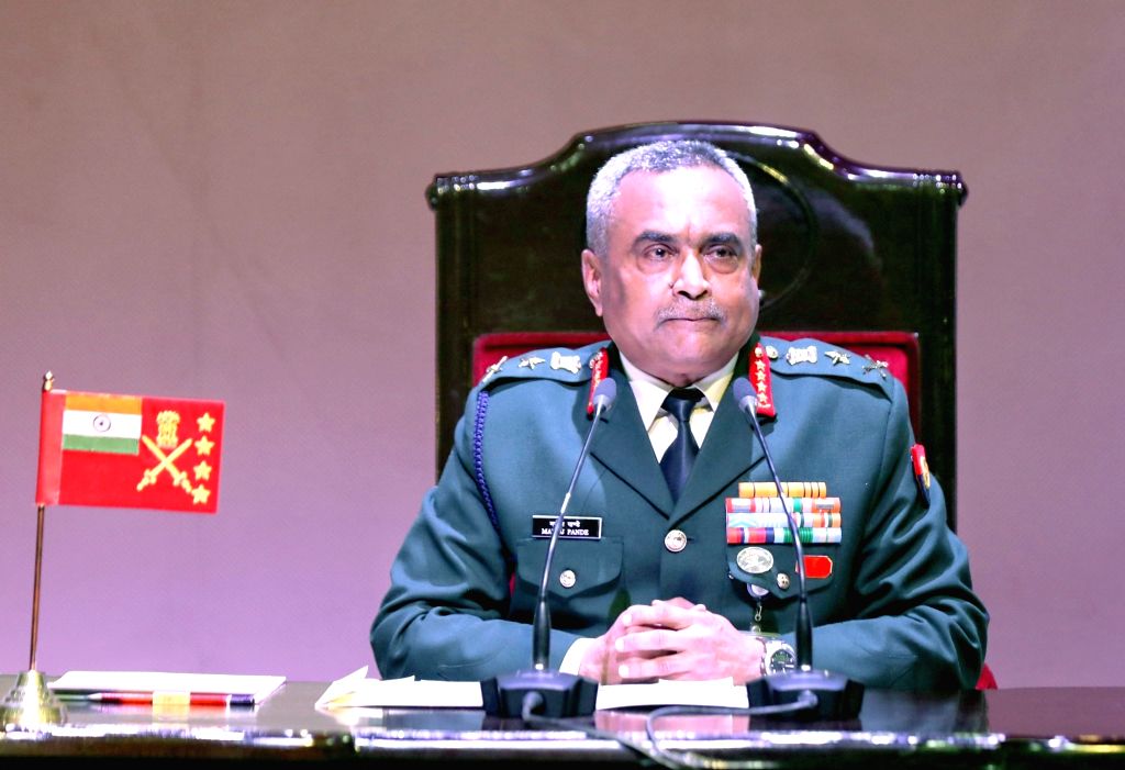 Chief of Army Staff General Manoj Pande addresses a press conference