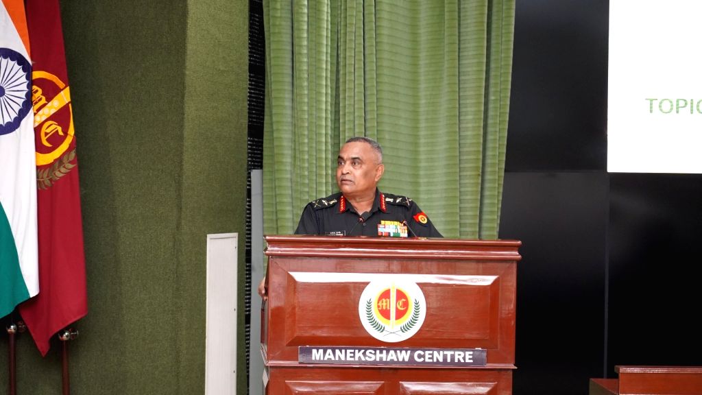 : New Delhi: Chief of Army Staff General Manoj Pande addresses