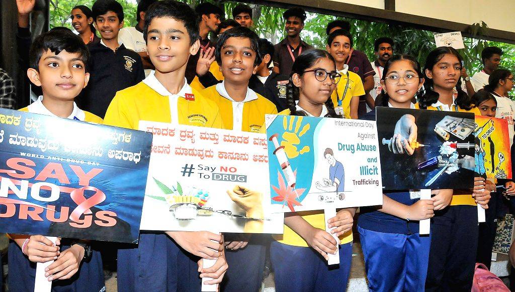 Children Join Anti-Drug Awareness Event