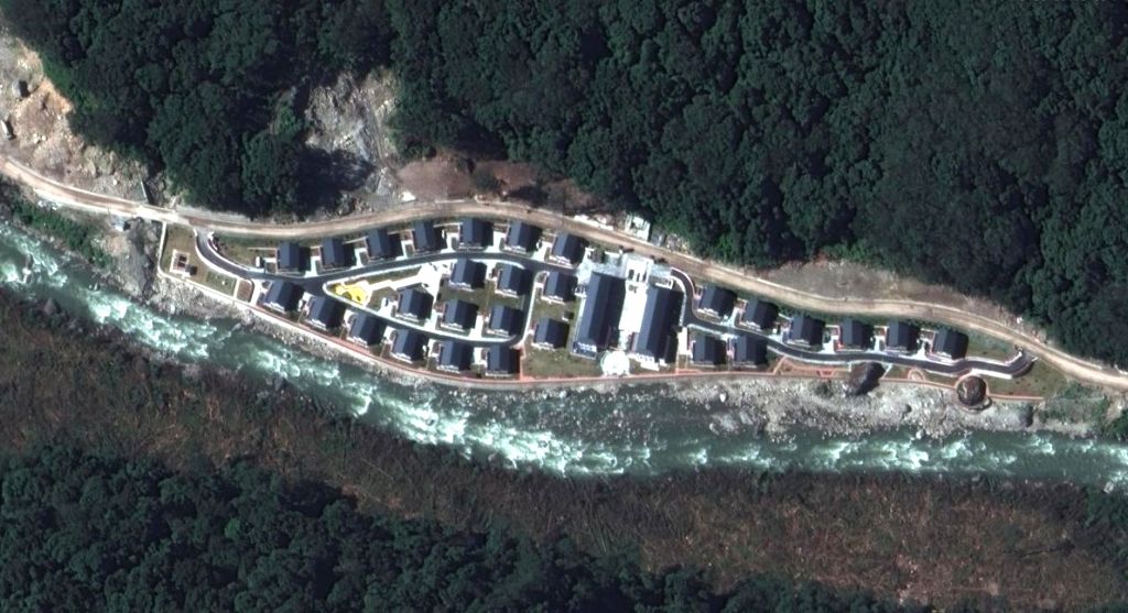 Free photo : China constructing villages at disputed Bhutan territory.