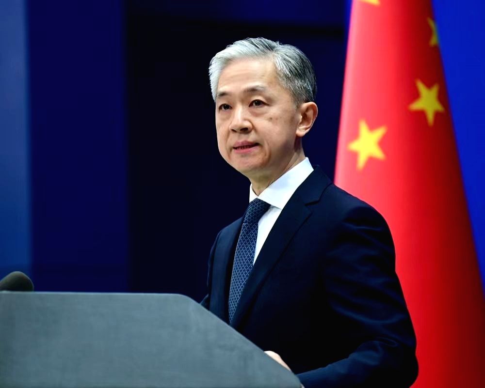 Free photo : China's Foreign Ministry spokesperson Wang Wenbin
