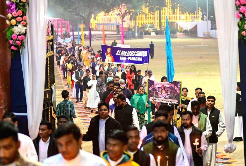 Christian Devotees Join Religious Procession