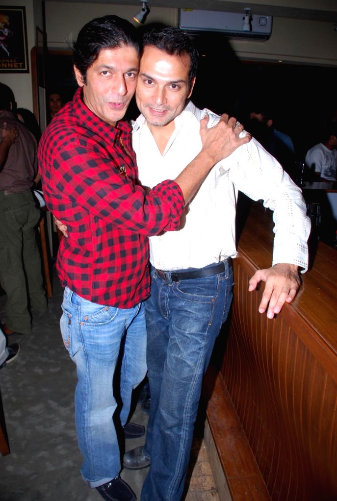 Chunky Pandey with Nicolo Morea at Sahil Zaroo's birthday bash at Elbow ...