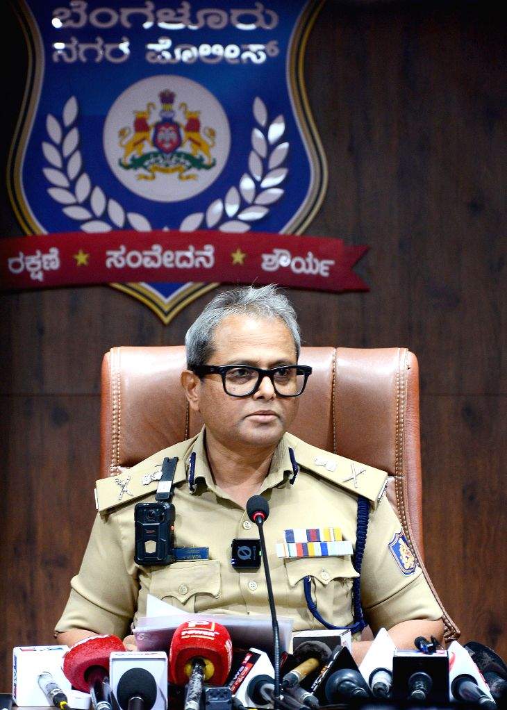 City police commissioner B Dayananda addresses a press conference at CP ...