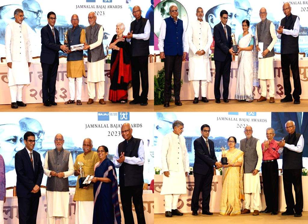 CJI Chandrachud confers Jamnalal Bajaj Awards on 3 eminent Indians, 1 ...