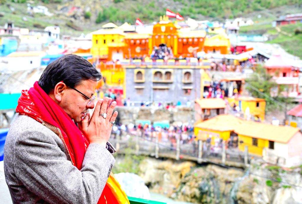 CM Dhami at Badrinath Dham