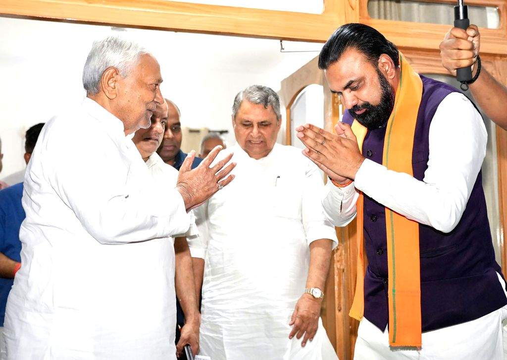 CM Samrat Choudhary meets Nitish Kumar