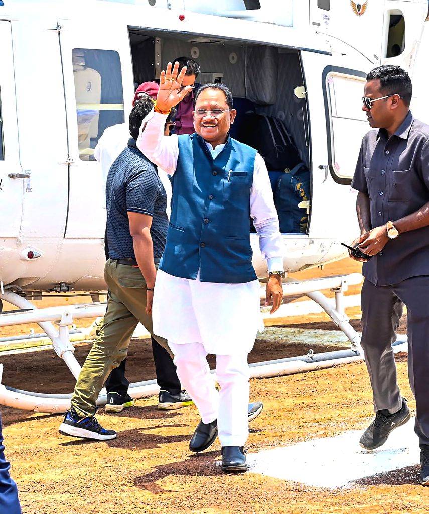 CM Vishnu Deo Sai in Sahaspur village