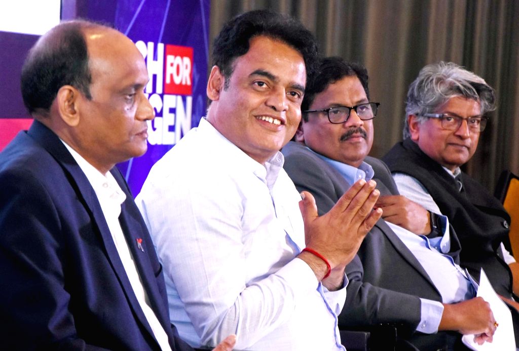CN Ashwath Narayan, Minister for Electronics, IT, BT with others during ...