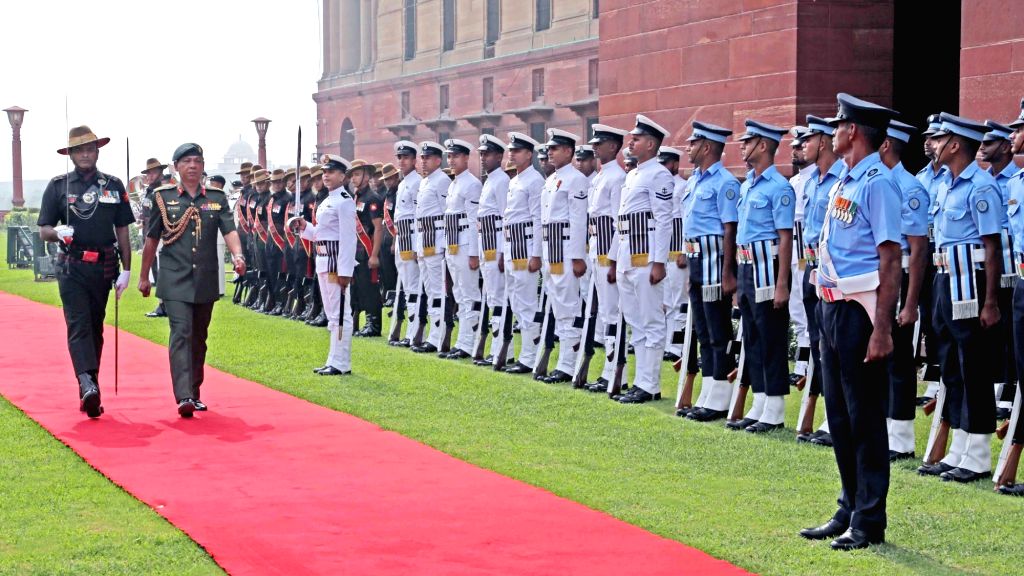 Royal Brunei Armed Forces Commander inspects Tri-Services Guard of Honour