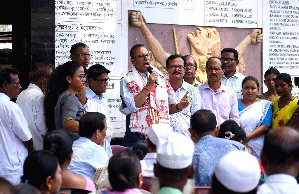 Congress candidate for the Nagaon Lok Sabha constituency Pradyut ...