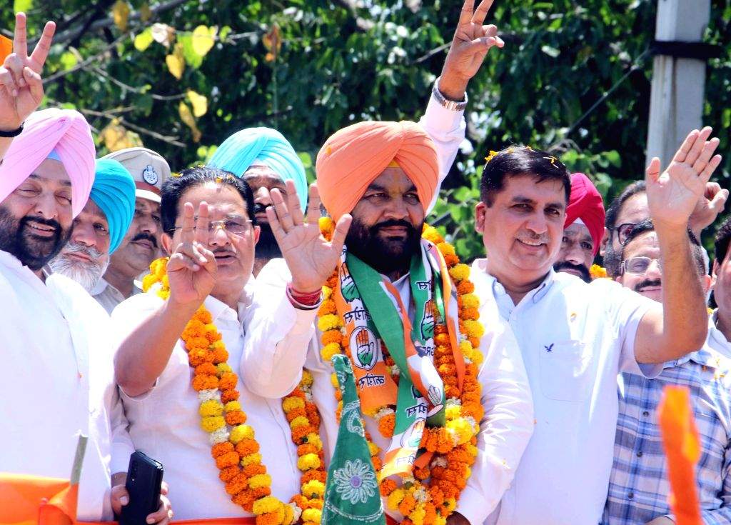 Congress candidate Gurjit Singh Aujla files his nomination papers from ...
