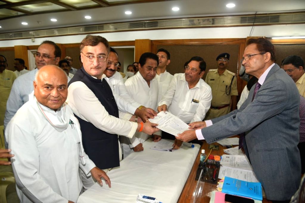 : Bhopal: Congress candidate Vivek Tankha files nomination for Rajya ...