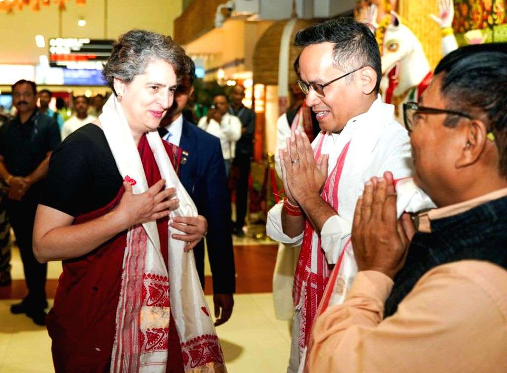 Congress General Secretary and Party MP Priyanka Gandhi Vadra in Guwahati