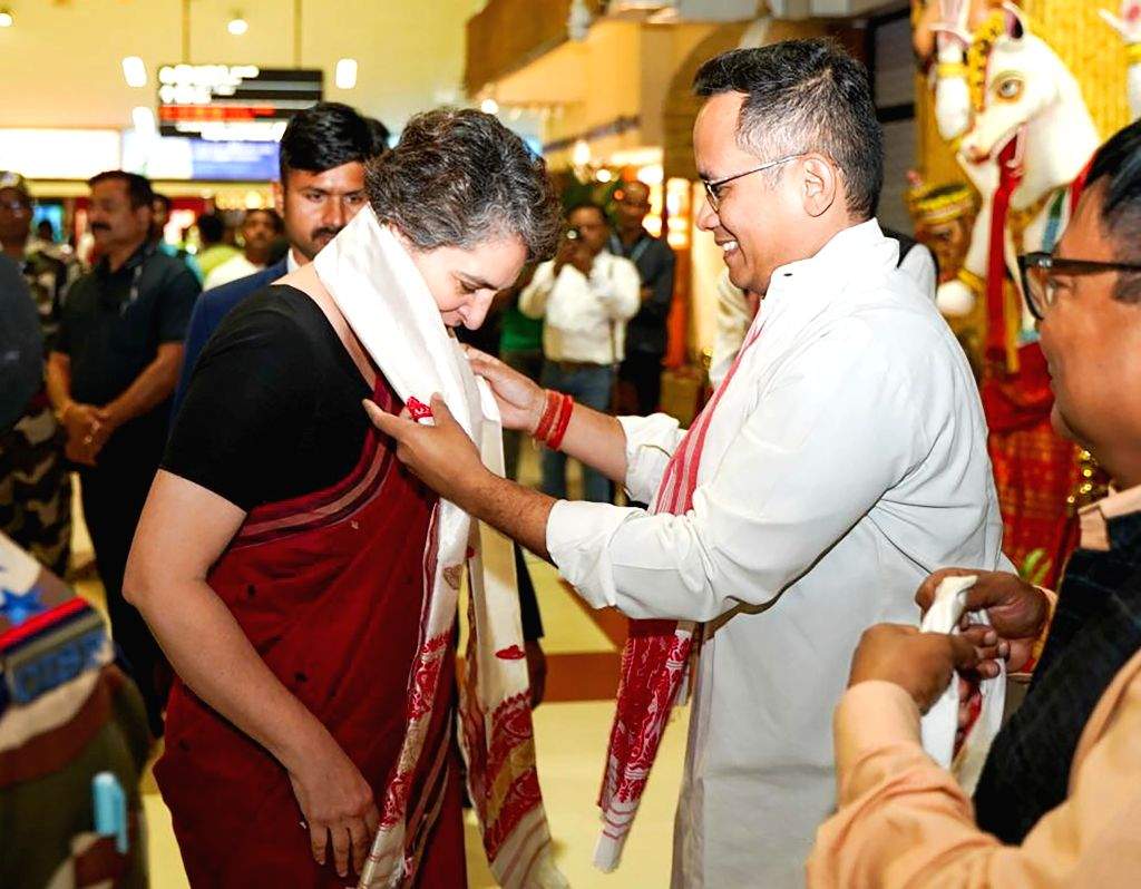 Congress General Secretary and Party MP Priyanka Gandhi Vadra in Guwahati