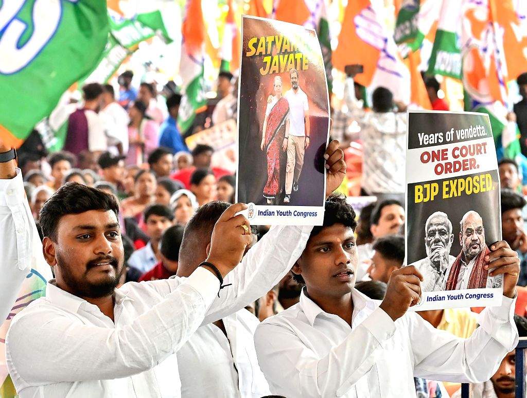 Congress Holds Protest at Freedom Park